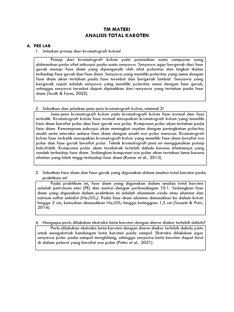 TM 4 ANALISIS TOTAL KAROTEN | PDF