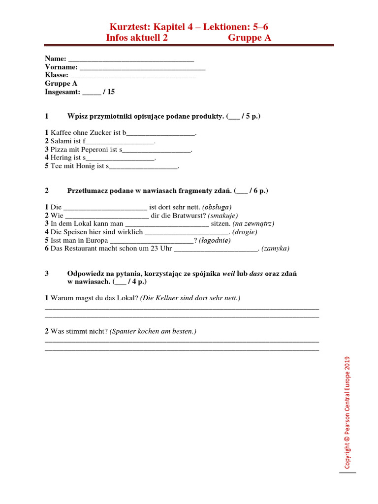 Infos Aktuell 2 Kurztest K4 L5-6 A | PDF