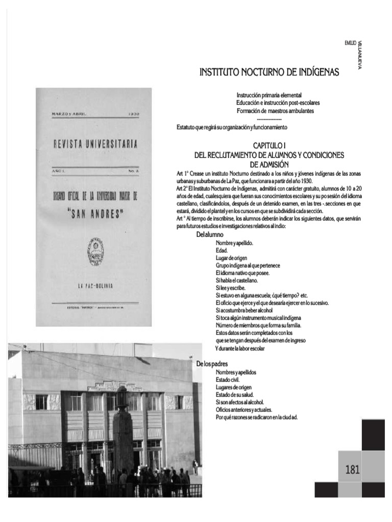 Monoblock - Relación Descriptiva y Explicativa Del Edificio Principal de La Universidad Mayor de ...
