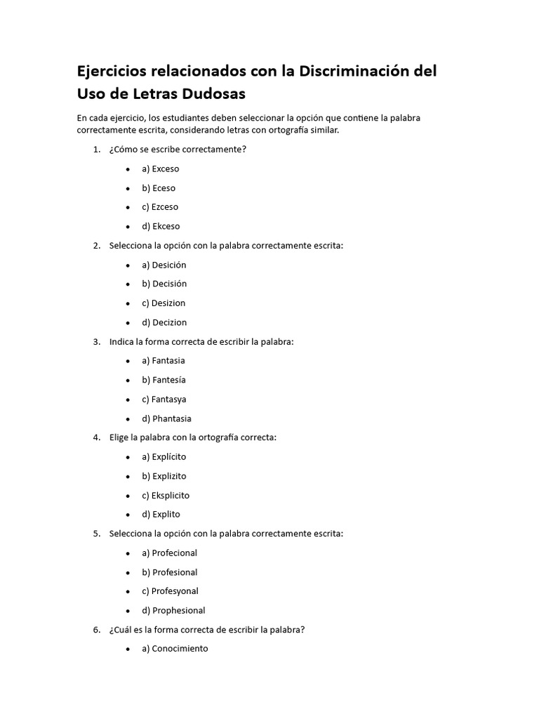 EJERCICIOS Comunicación Escrita | PDF