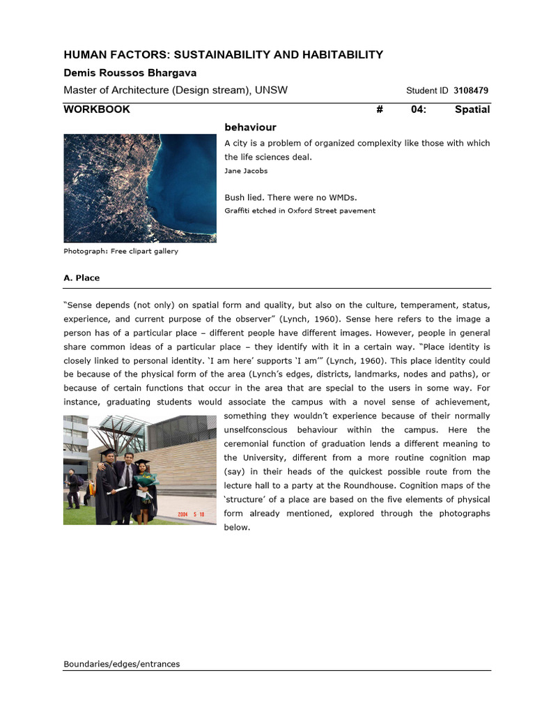 Journal 04 Spatial Behaviour Pdf Philosophy