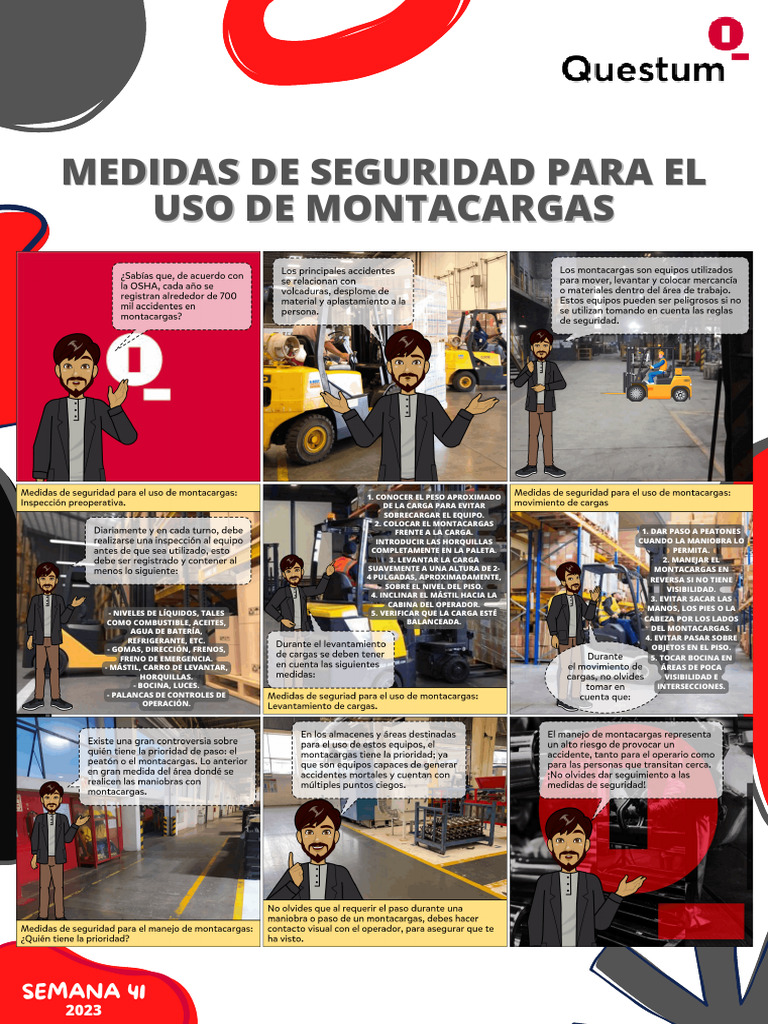 Plática Semana 41 - Medidas de Seguridad para El Uso de Montacargas | PDF