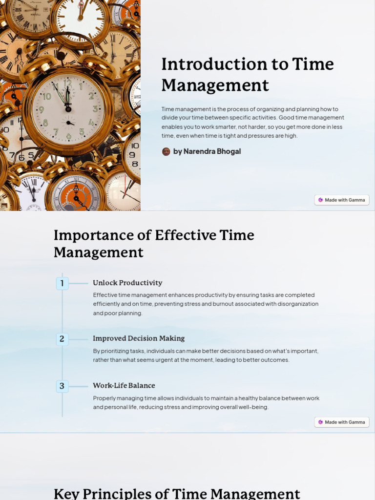 Introduction To Time Management | PDF