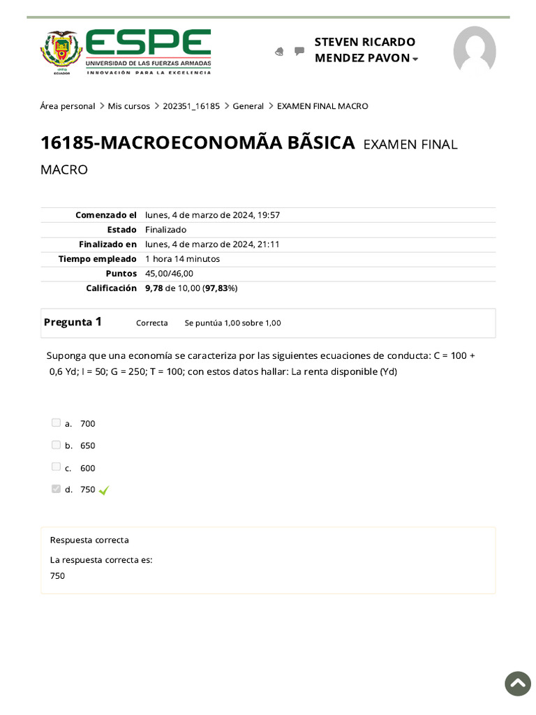EXAMEN FINAL MACRO | PDF | Inflación | Precios