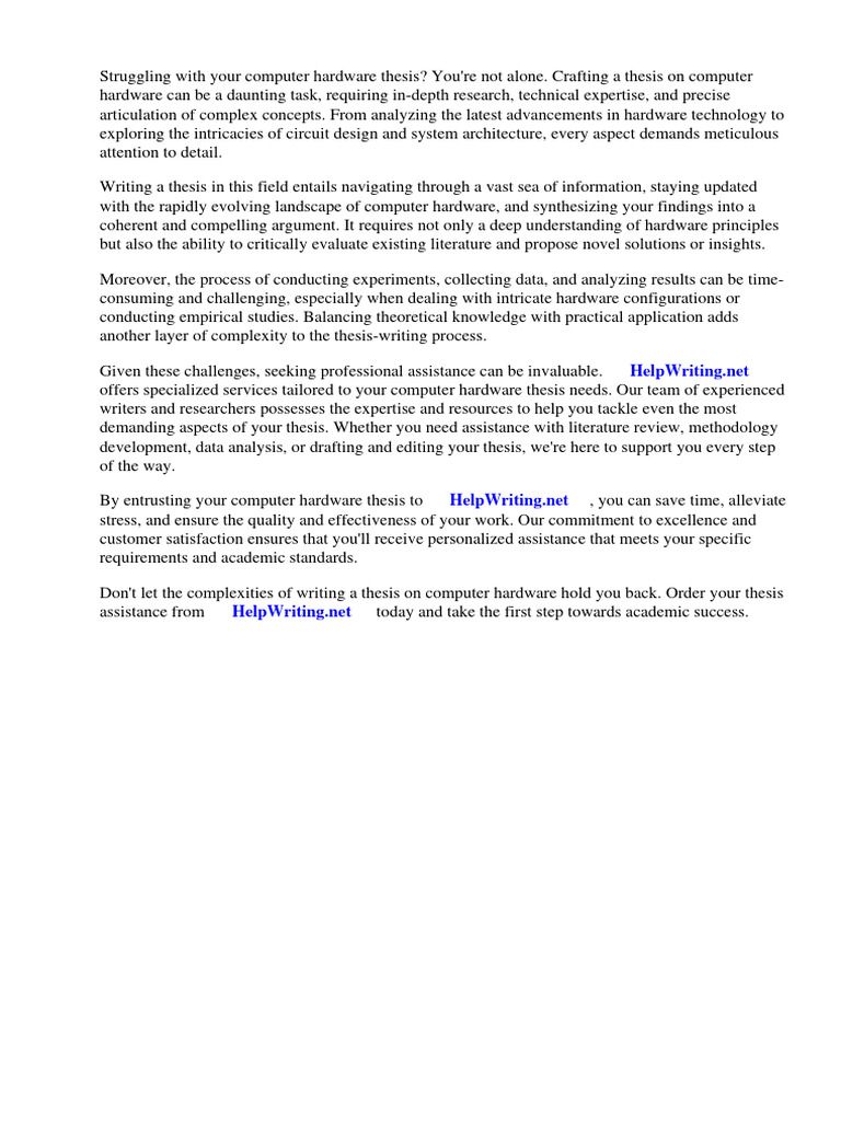 Computer Hardware Thesis Pdf Computer Data Storage Computer Hardware 6977