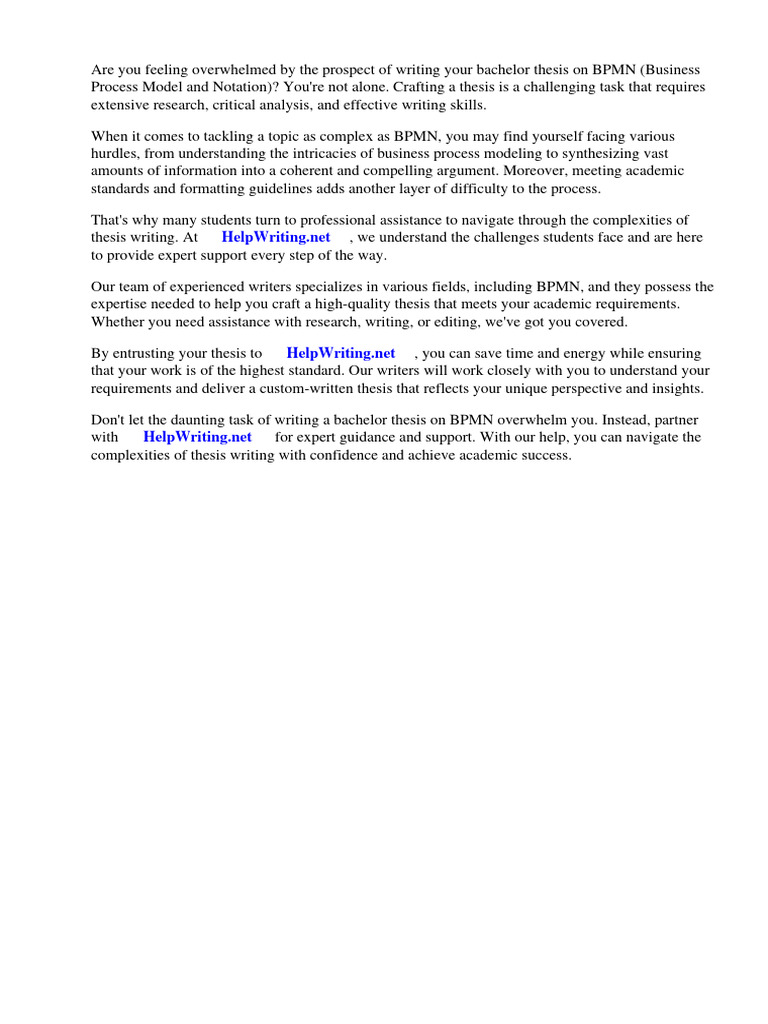 Bachelor Thesis BPMN | PDF | Tourism | Thesis Bachelor Thesis BPMN | PDF | Tourism | Thesis