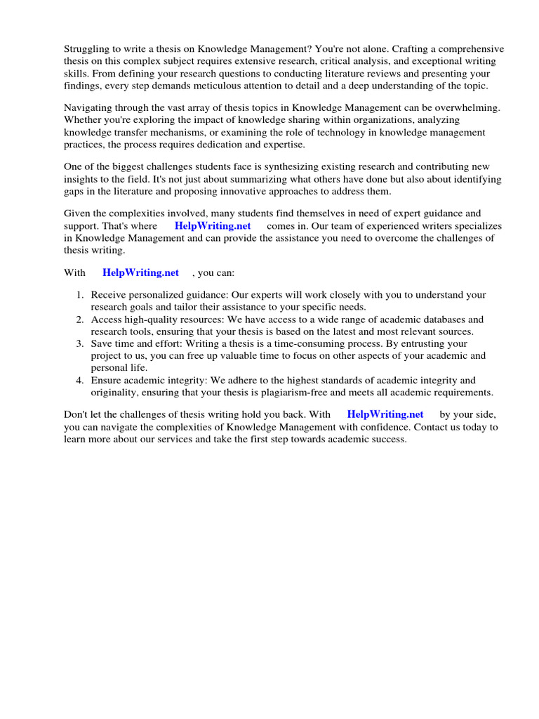 Thesis Topics Knowledge Management | PDF | Knowledge Management | Thesis