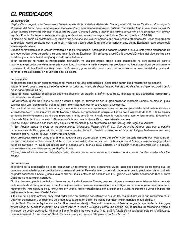 El Predicador | PDF