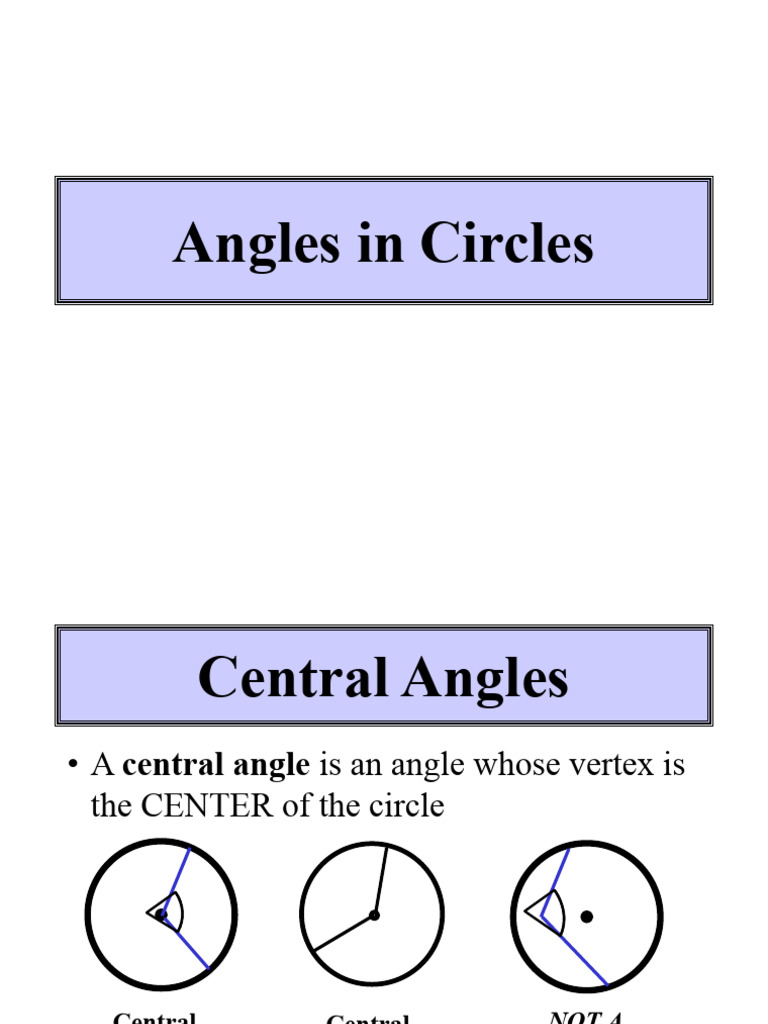 Understanding Angles in Circles | PDF | Circle | Angle