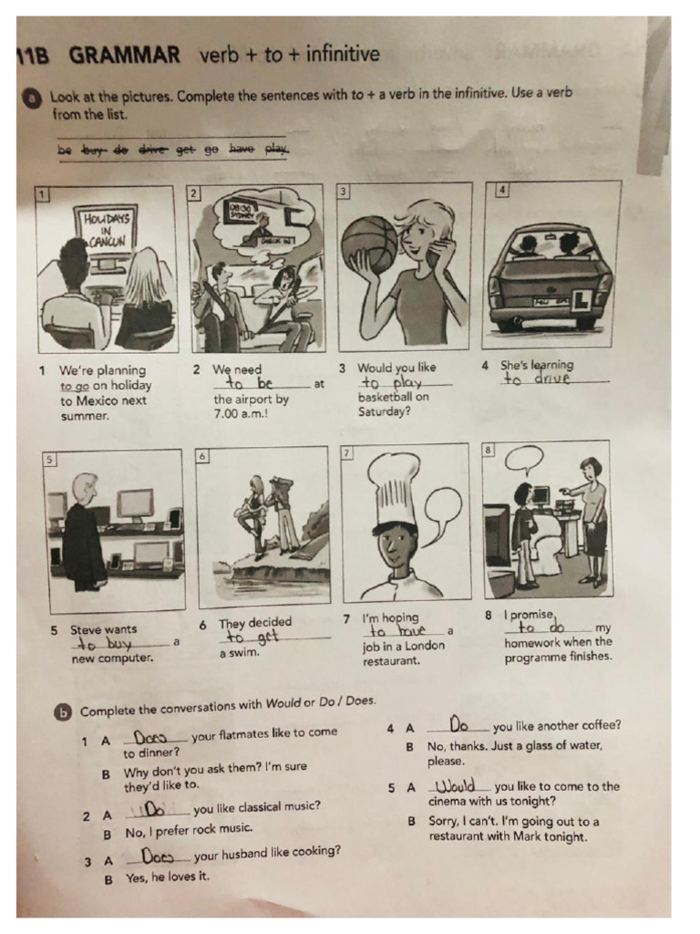 Grammar 11B - English File Level 1 | PDF