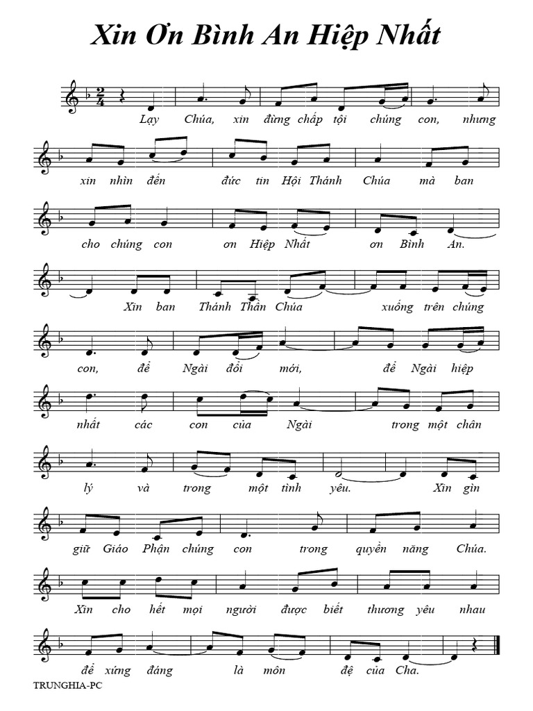 Xin On Binh An Hiep Nhat | PDF