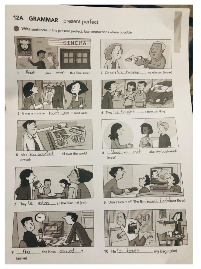 Grammar 12A - English File Level 1 | PDF