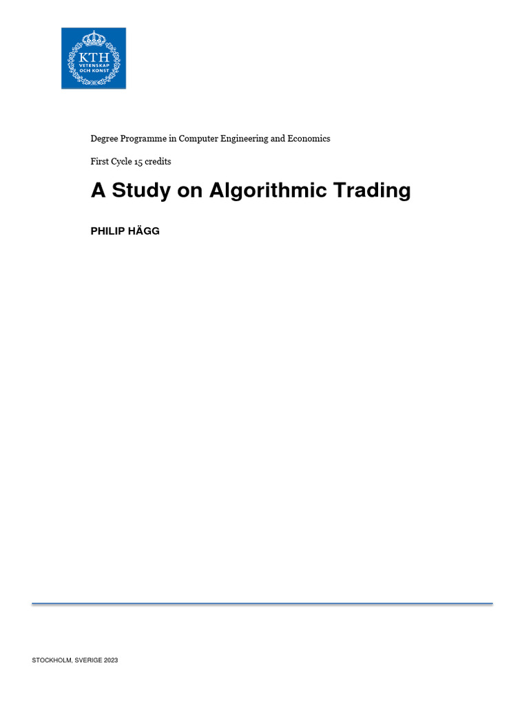 Algorithm Trading | PDF