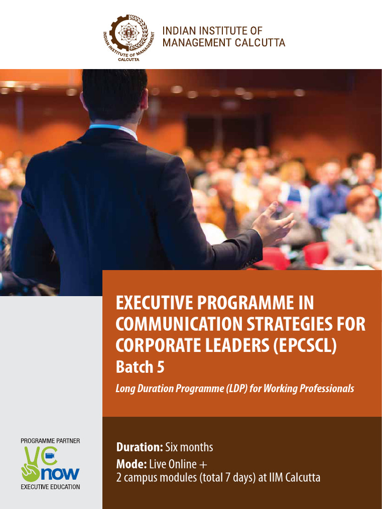 IIM Calcutta - Executive Programme in Communication Strategies For ...