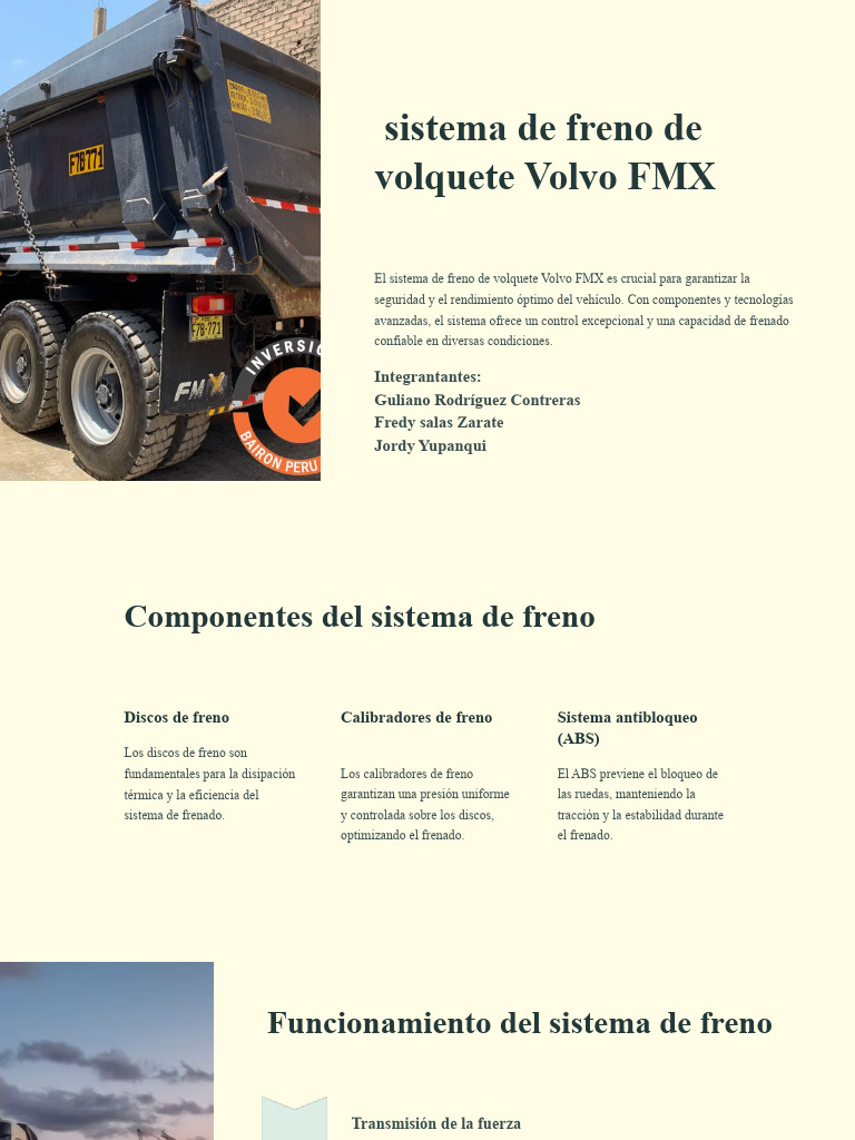 Sistema de Freno de Volquete Volvo FMX | Descargar gratis PDF | Sistema ...