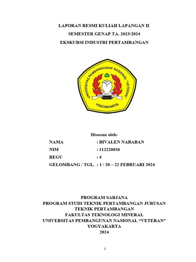 LAPORAN RESMI KL2 Valen Gacor | PDF