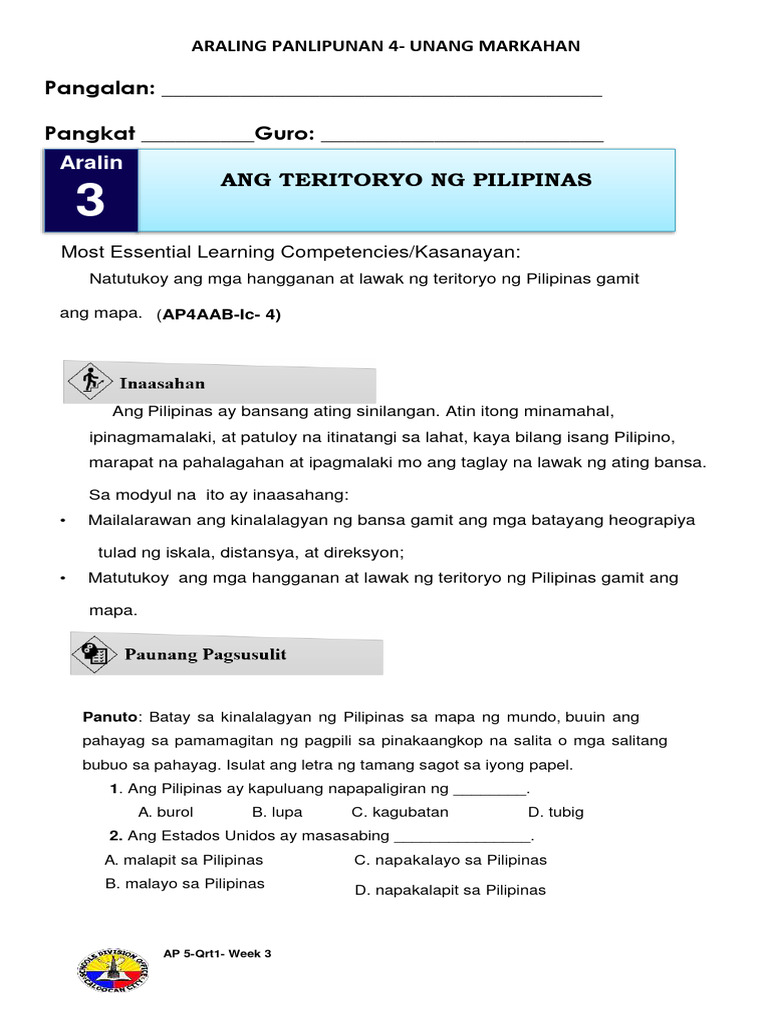 AP 4 Q1 Week 3 | PDF