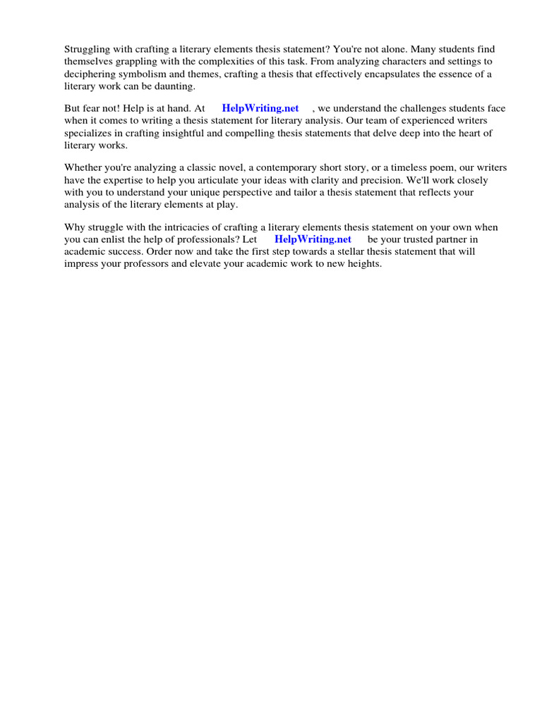Crafting Literary Thesis Statements Guide | PDF | Essays | Thesis