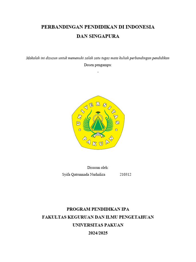 Makalah Perbandingan Indonesia Dan Singapura | PDF