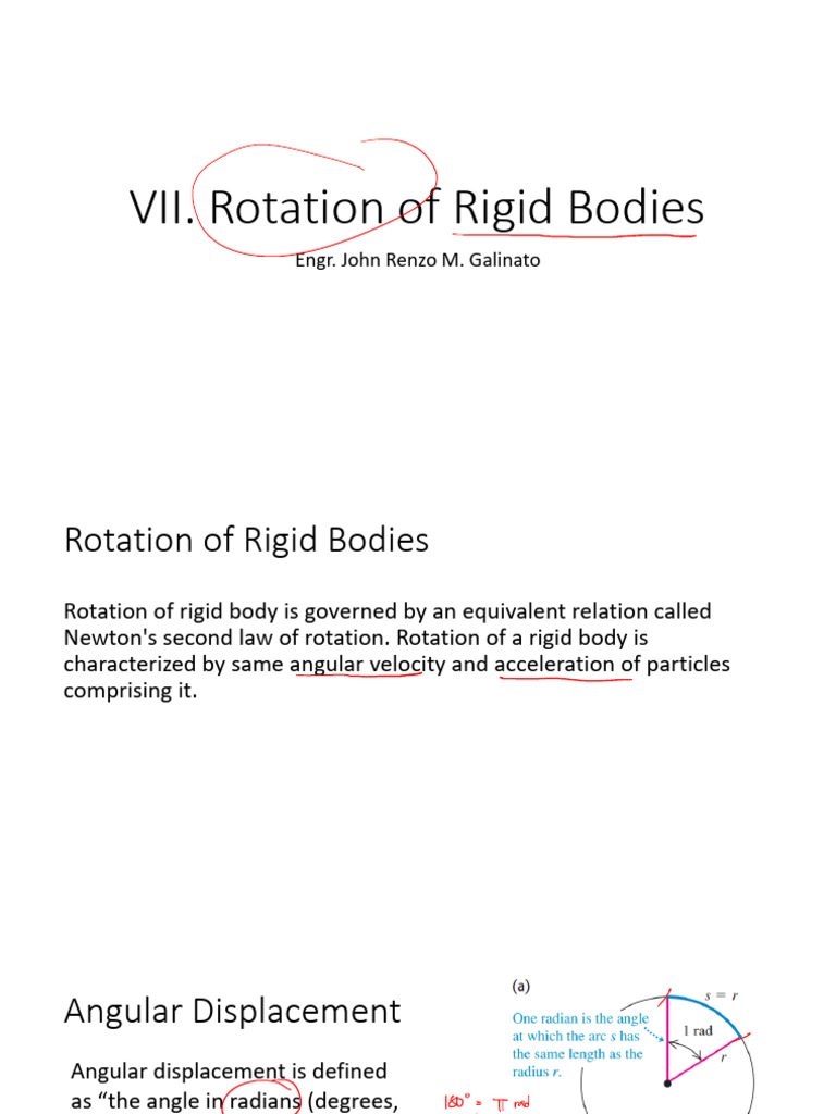 Rotation of Rigid Bodies | PDF | Science & Mathematics