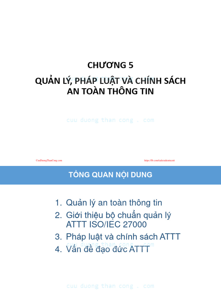 Chuong 5 - Quan Ly Va Danh Gia Attt | PDF