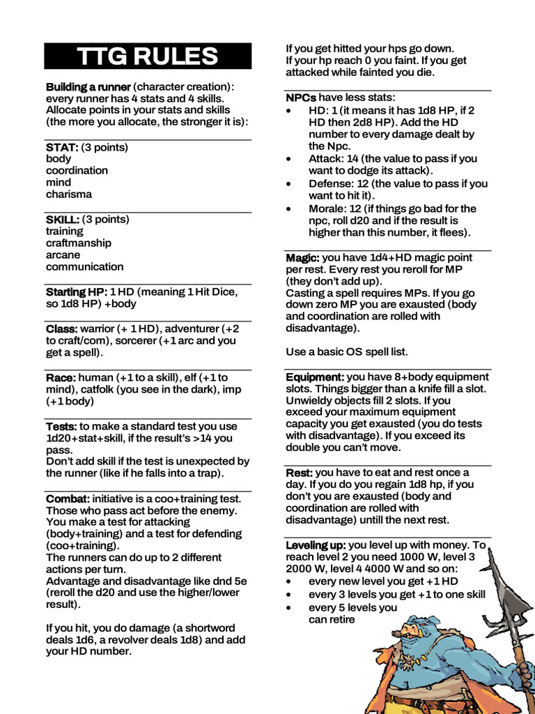TTG Basic Rules Eng | PDF | Hobbies | Role Playing