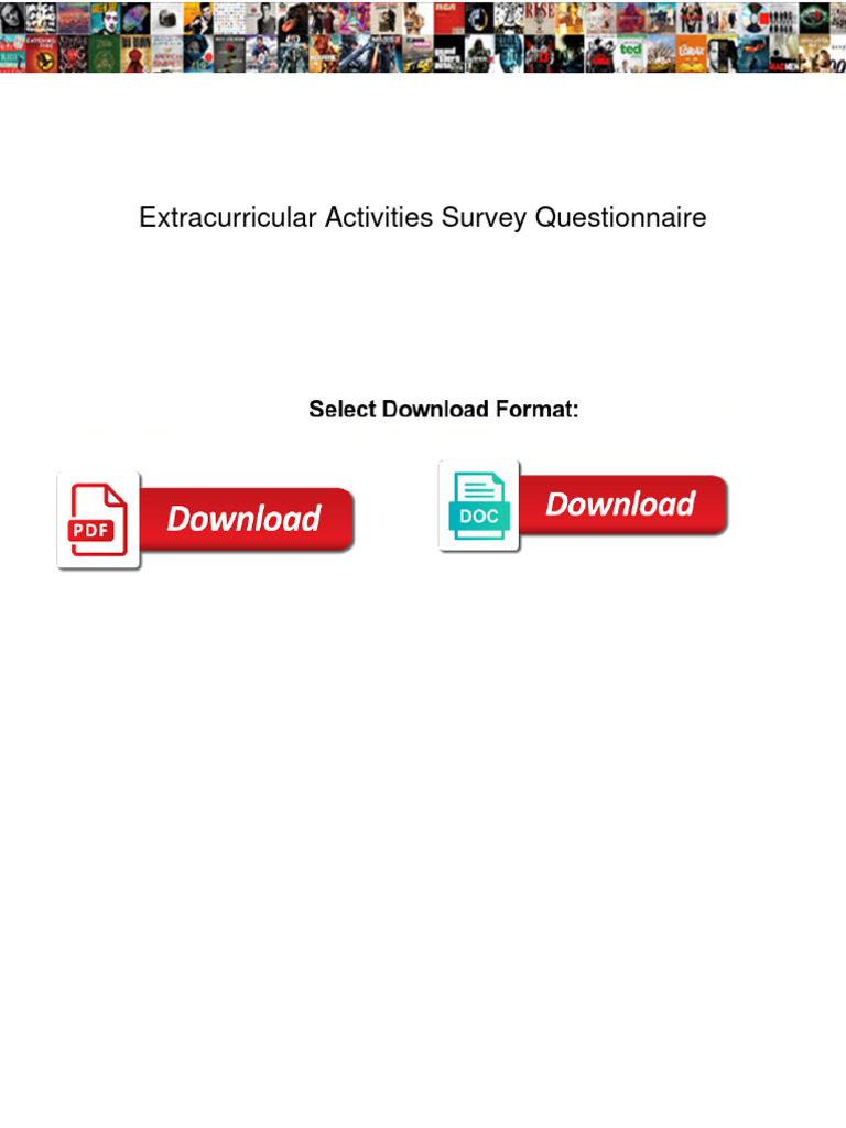Extracurricular Activities Survey Questionnaire 1 | PDF | Survey ...
