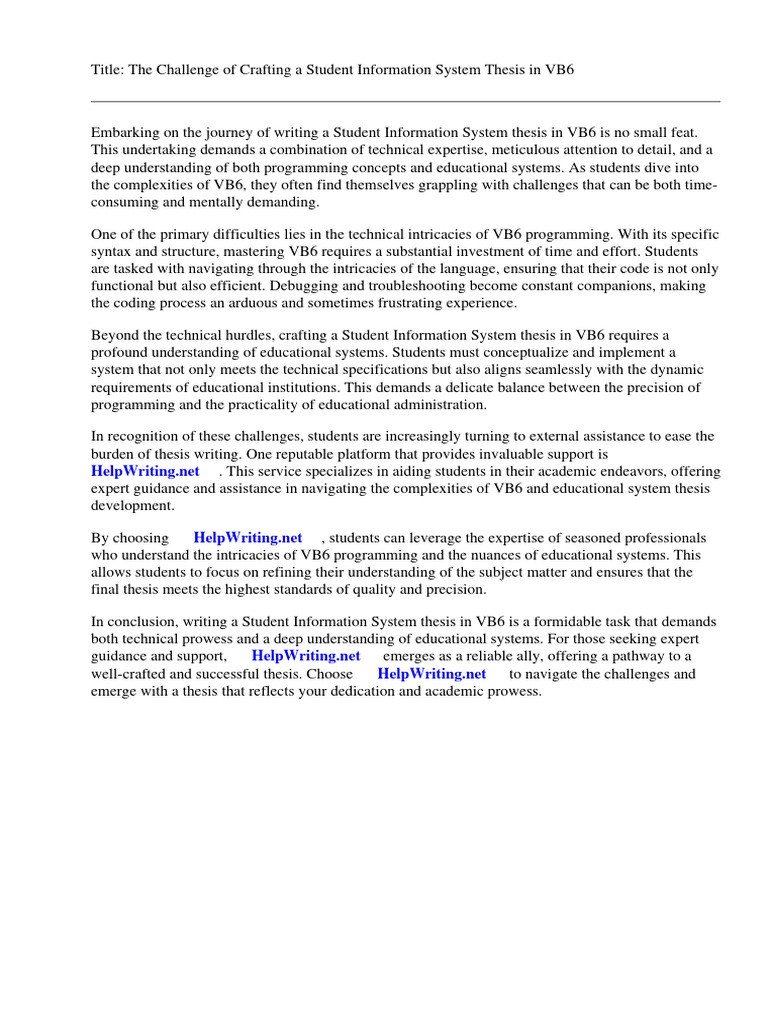 Student Information System Thesis in Vb6 | PDF | Internet | Databases