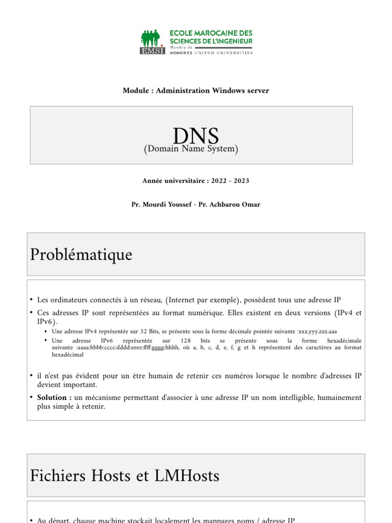Chapitre 3 - DNS | PDF