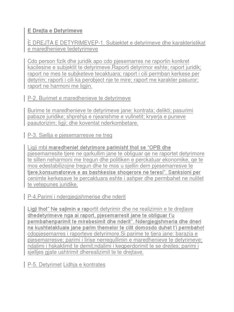 E Drejta e Detyrimeve | PDF