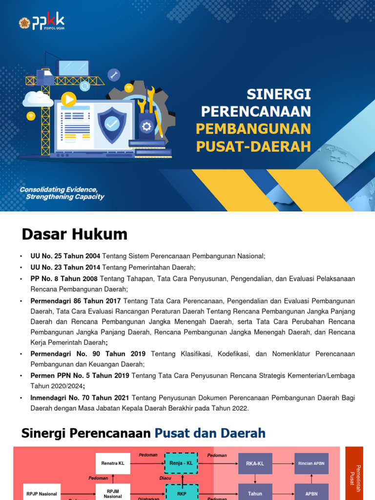 Sinergi Perencanaan Pusat Dan Daerah - Diklat Renstra 55 (21-24 ...