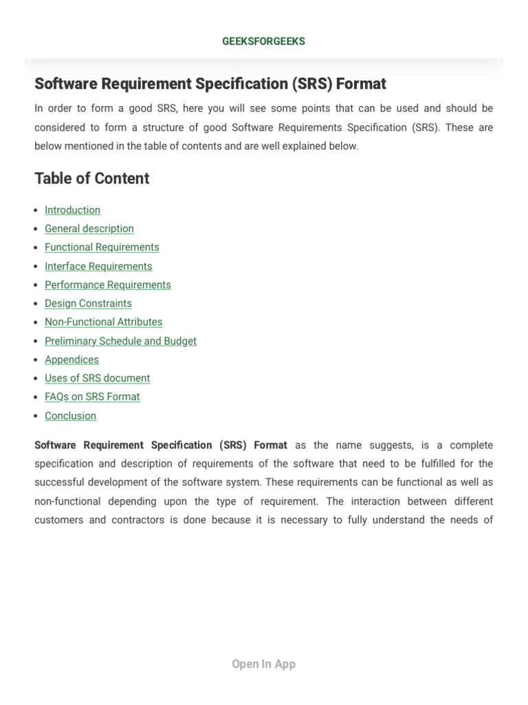 SRS 10mark | PDF | Computer Program | Programming
