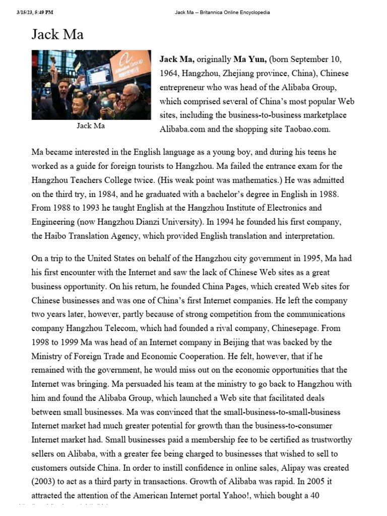Jack Ma Leader | PDF
