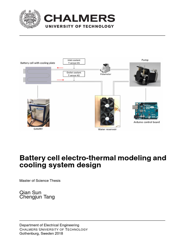 Battery Cell Electro-Thermal Modeling and Cooling Thesis | PDF