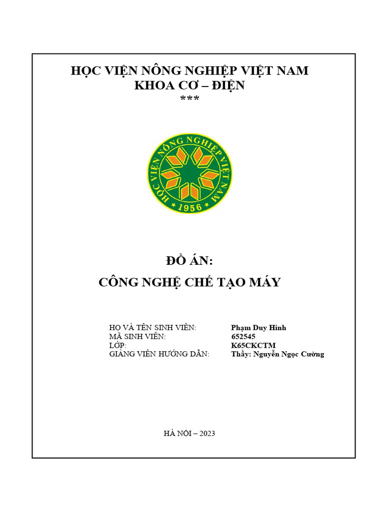 Phạm-Duy-Hinh - Đồ-án-CNCTM | PDF