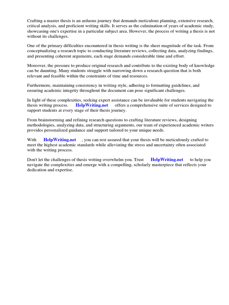 How Write A Master Thesis | PDF | Thesis | Quantitative Research