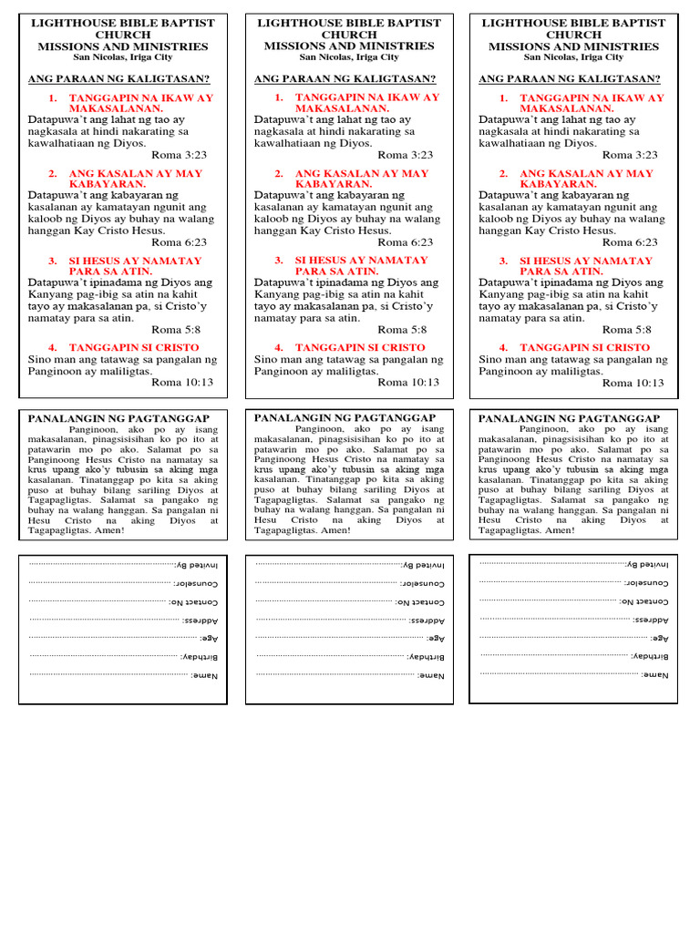 Gospel Tract | PDF