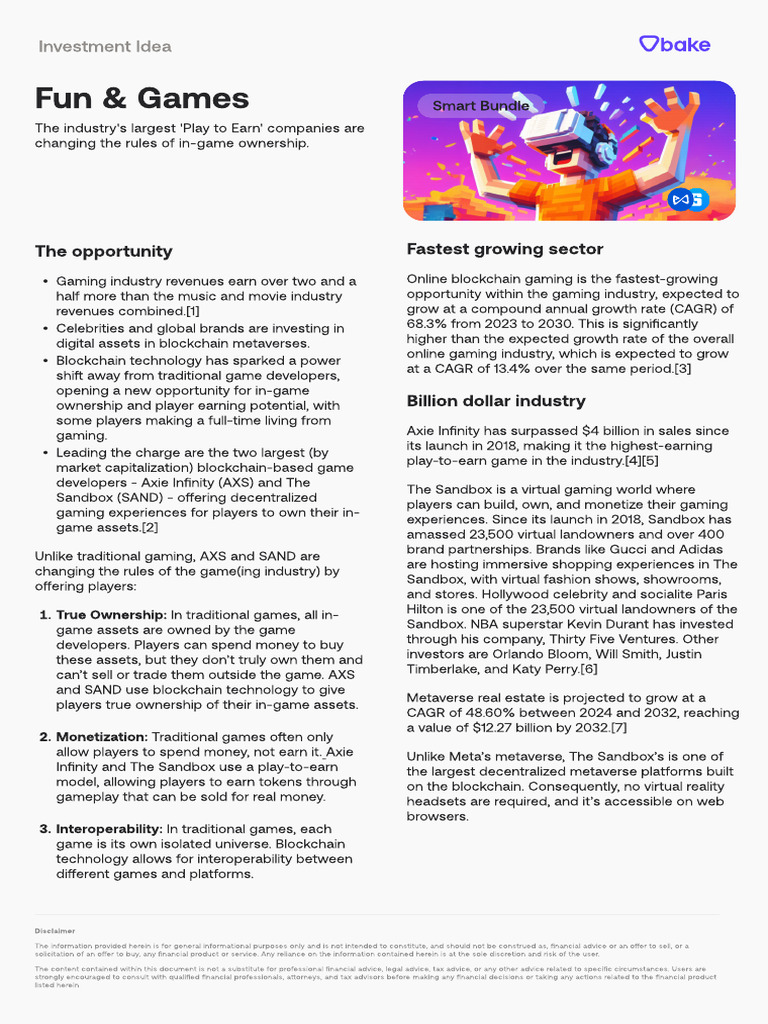 PDF - Investment Idea - Fun & Games | PDF