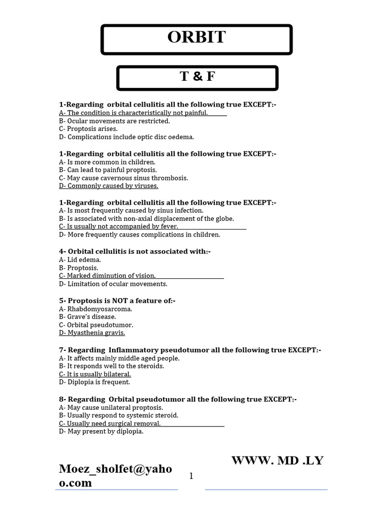 Orbit | PDF | Ophthalmology | Diseases And Disorders