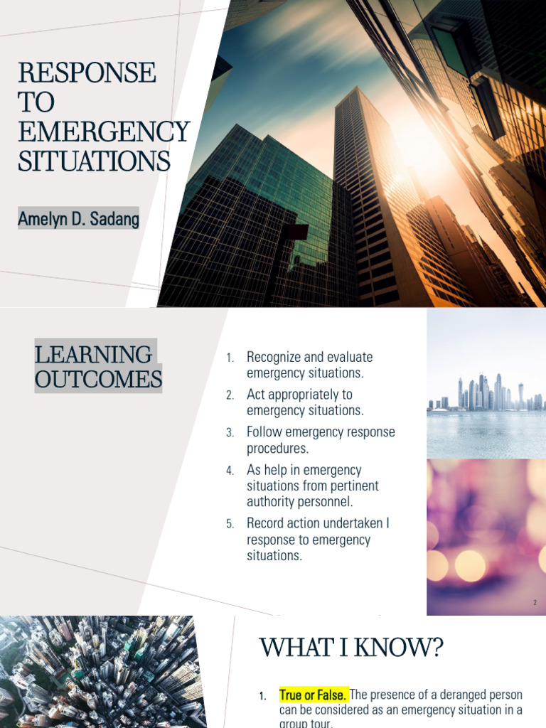 Emergency Response Guide for Tours | PDF | Emergency | Risk