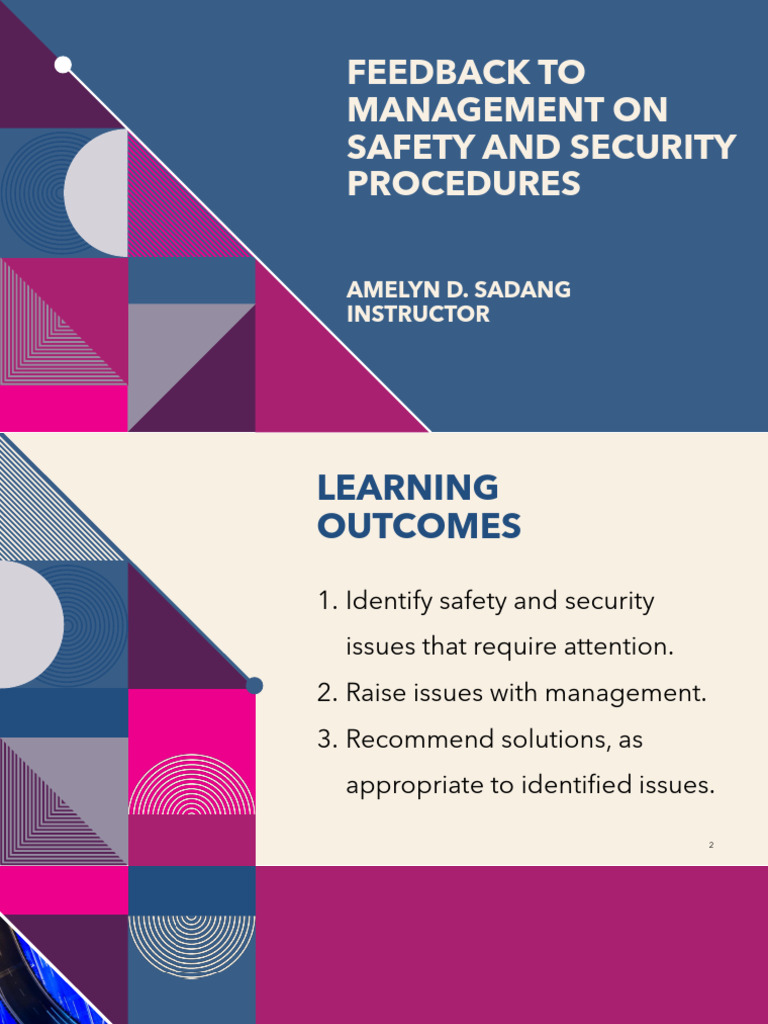 L7 Feedback To Management On Safety and Security Procedures | PDF