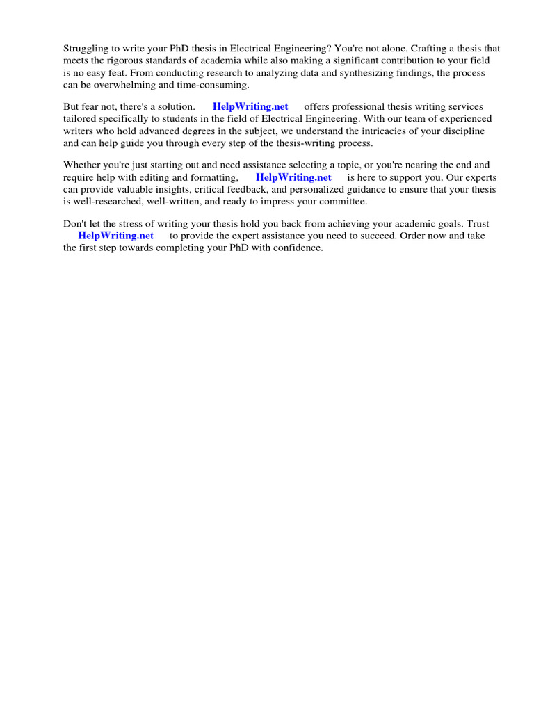 PHD Thesis Topics in Electrical Engineering | PDF | Thesis | Engineering