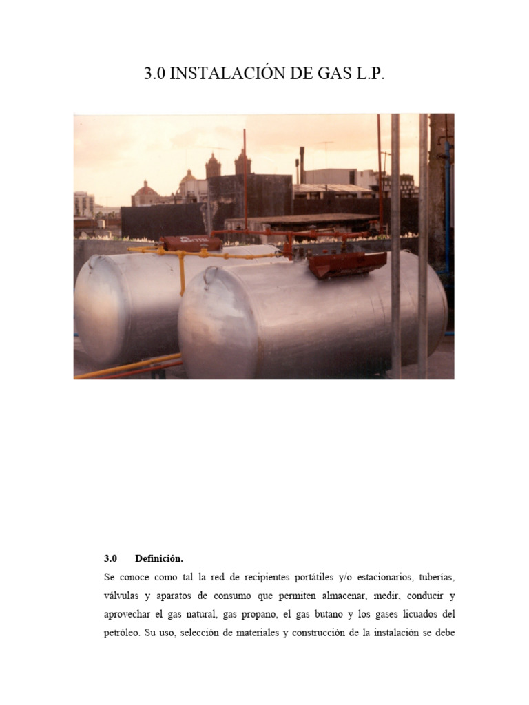 Manual de Instalación de Gas L.P. | PDF | Gases | Sótano