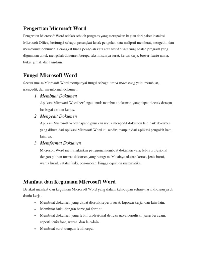 Materi Word | PDF | Komputer