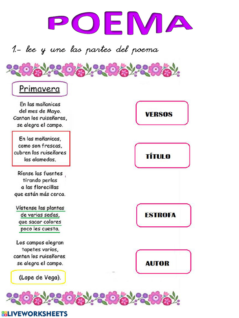 Partes de un Poema para Niños | PDF | Arte | Poesía