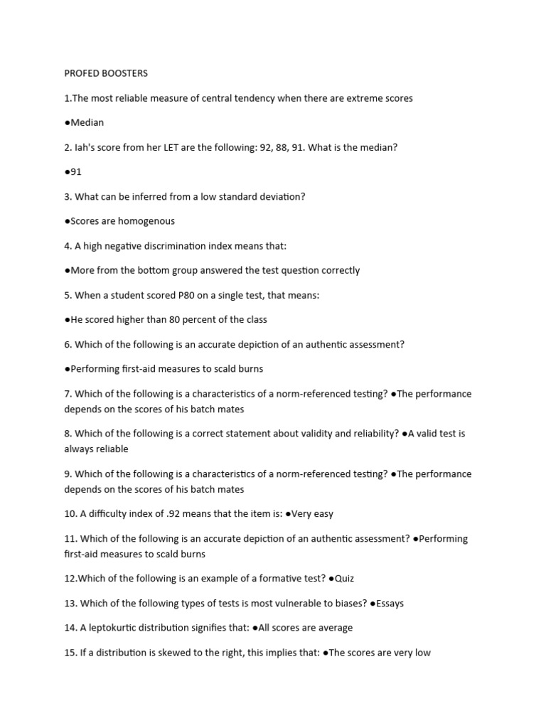 PROFED BOOSTERS-WPS Office | PDF | Teachers | Psychological Concepts