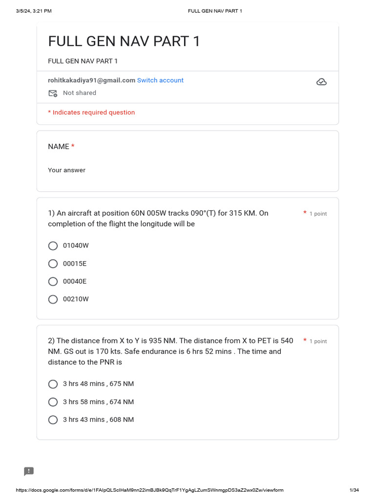 Full Gen Nav Part 1 | PDF