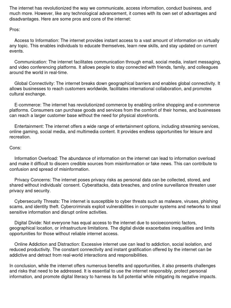 The Revolution of Internet | PDF | Internet | Computer Security