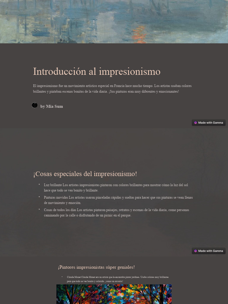 Introduccion Al Impresionismo | PDF | Impresionismo | Pintura de paisaje