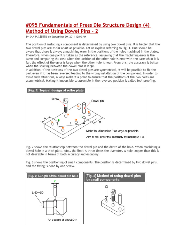 095 Fundamentals of Press Die Structure Design | PDF | Screw ...